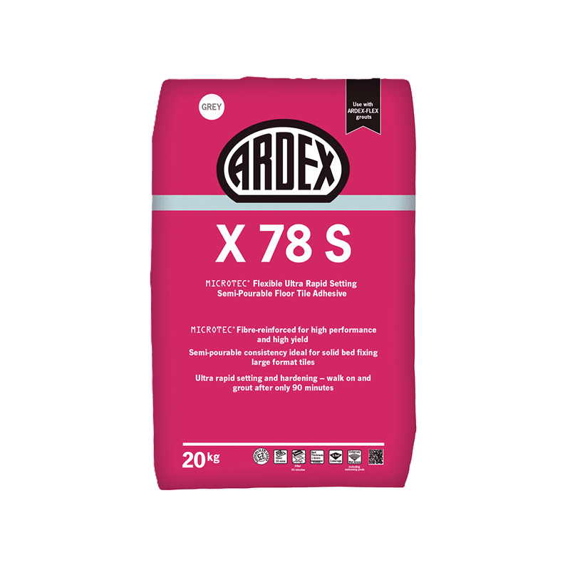 ARDEX X 78 S Tile Adhesive 20kg Grey - Solseal
