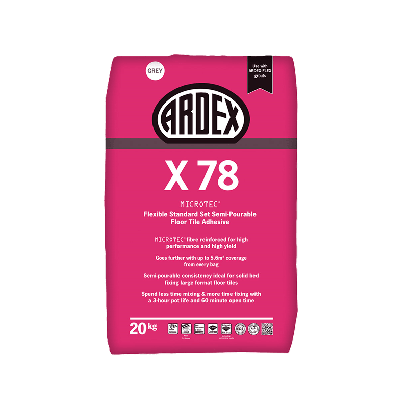 ARDEX X 78 Tile Adhesive 20kg Grey - Solseal