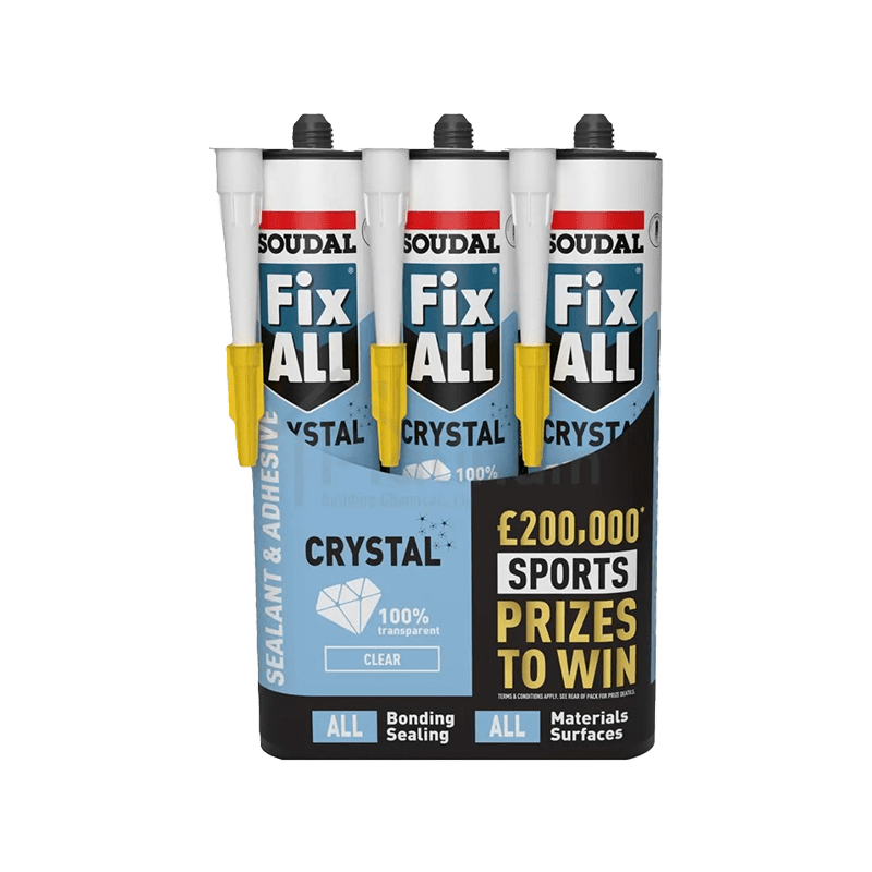 Soudal Fix All Crystal White Sealant/Adhesive 290ml Triple Pack - Solseal